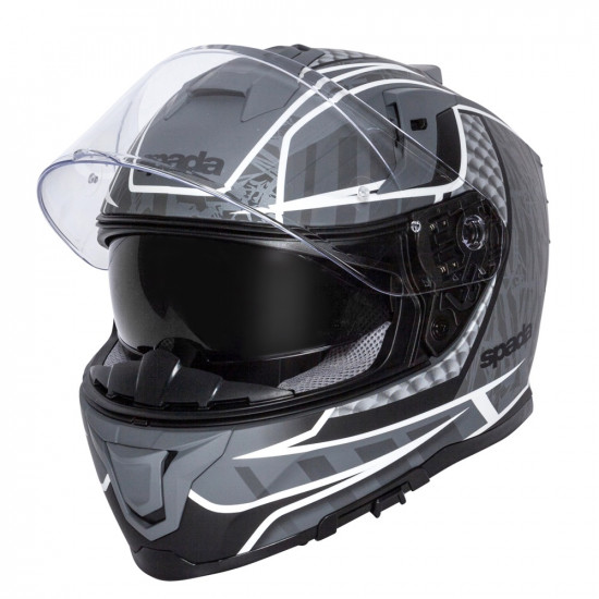 Spada SP1 Raptor Matt Grey Motorcycle Helmet Full Face Helmets ...