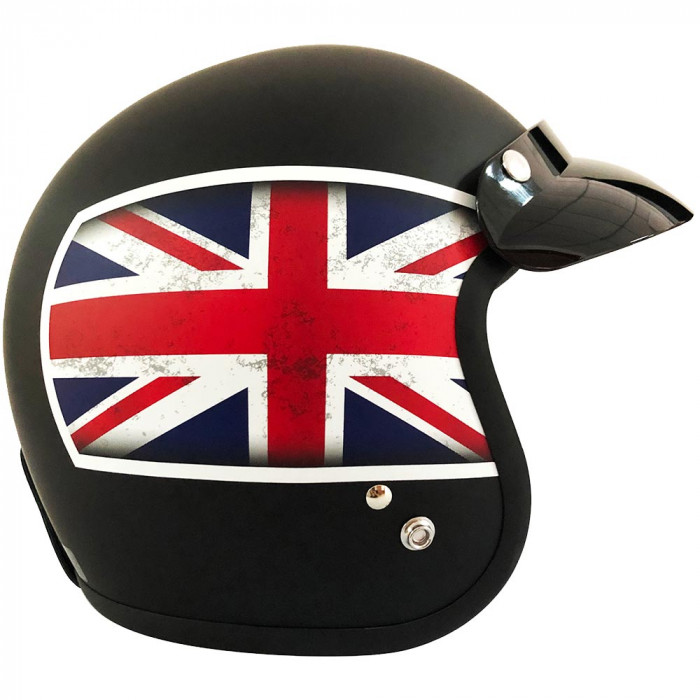 Viper RS05 Slim Union Jack Matt Motorcycle Helmet Open Face ...