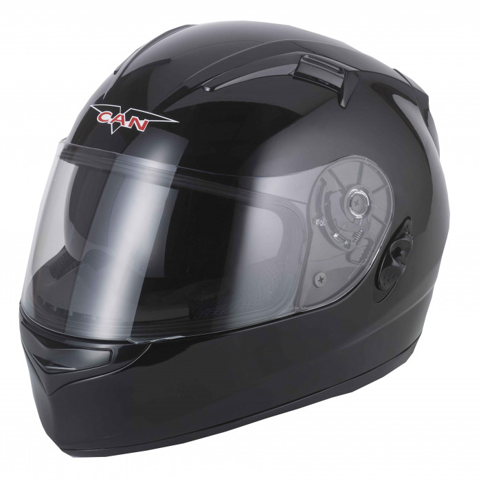 VCAN V135 Retro Black Full Face Helmets - With RaceLeathers ...