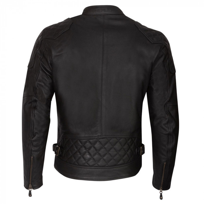 Merlin Chester Cafe D3O Leather Jacket Black Mens Motorcycle ...