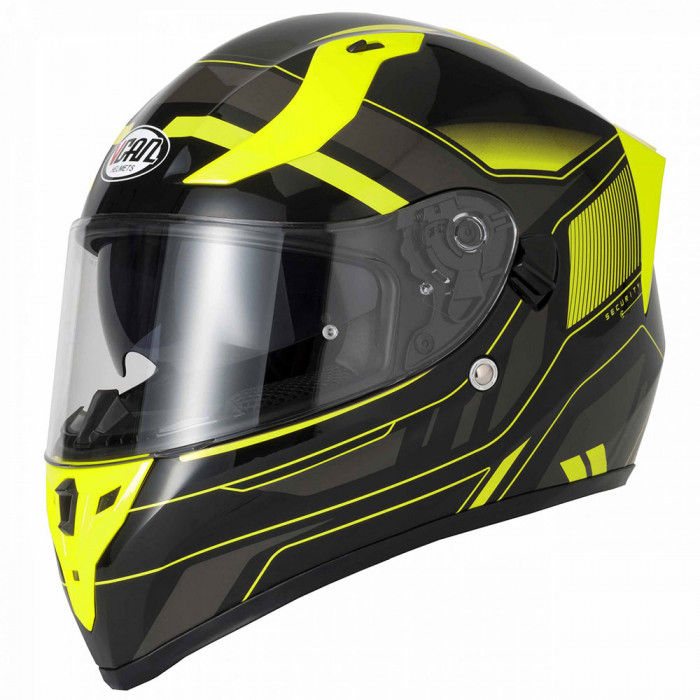 Vcan H128 Helvet Yellow Helmet Full Face Helmets - With RaceLeathers ...