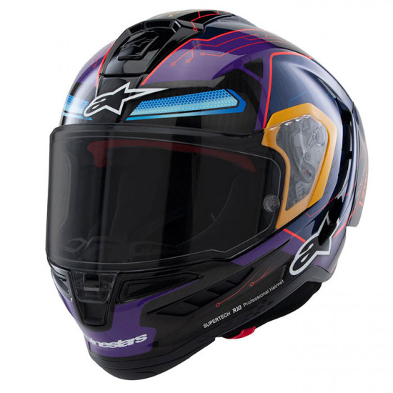 Alpinestars Supertech R10 Martinator Blue Purple Red Gloss ...
